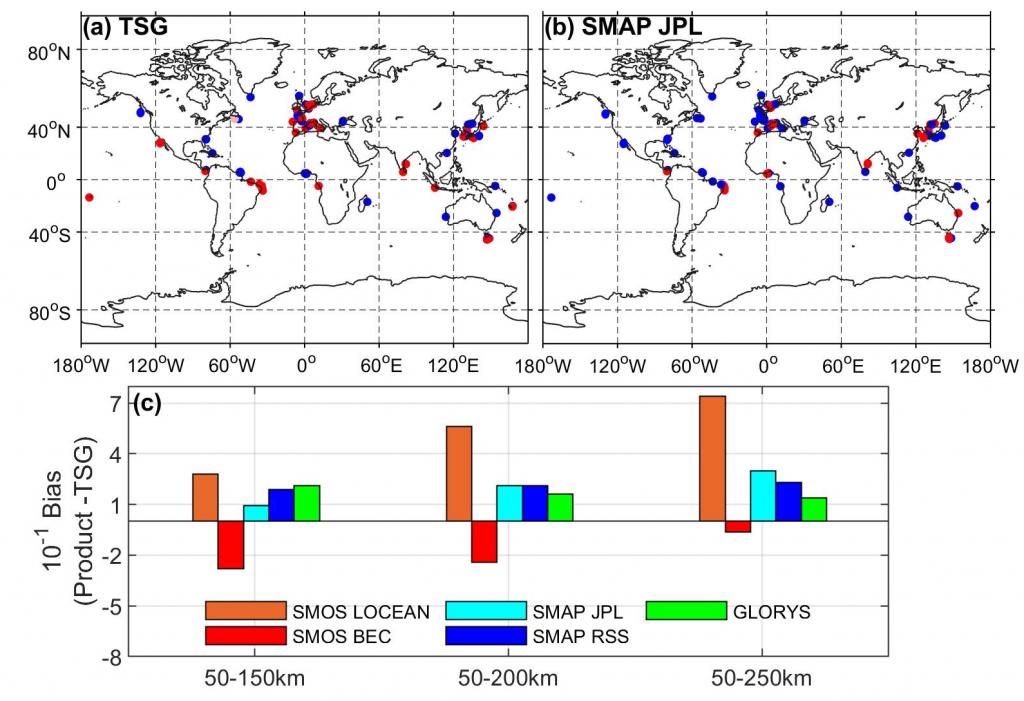 Global analysis of coastal gradients of sea surface salinity | TAPIOCA